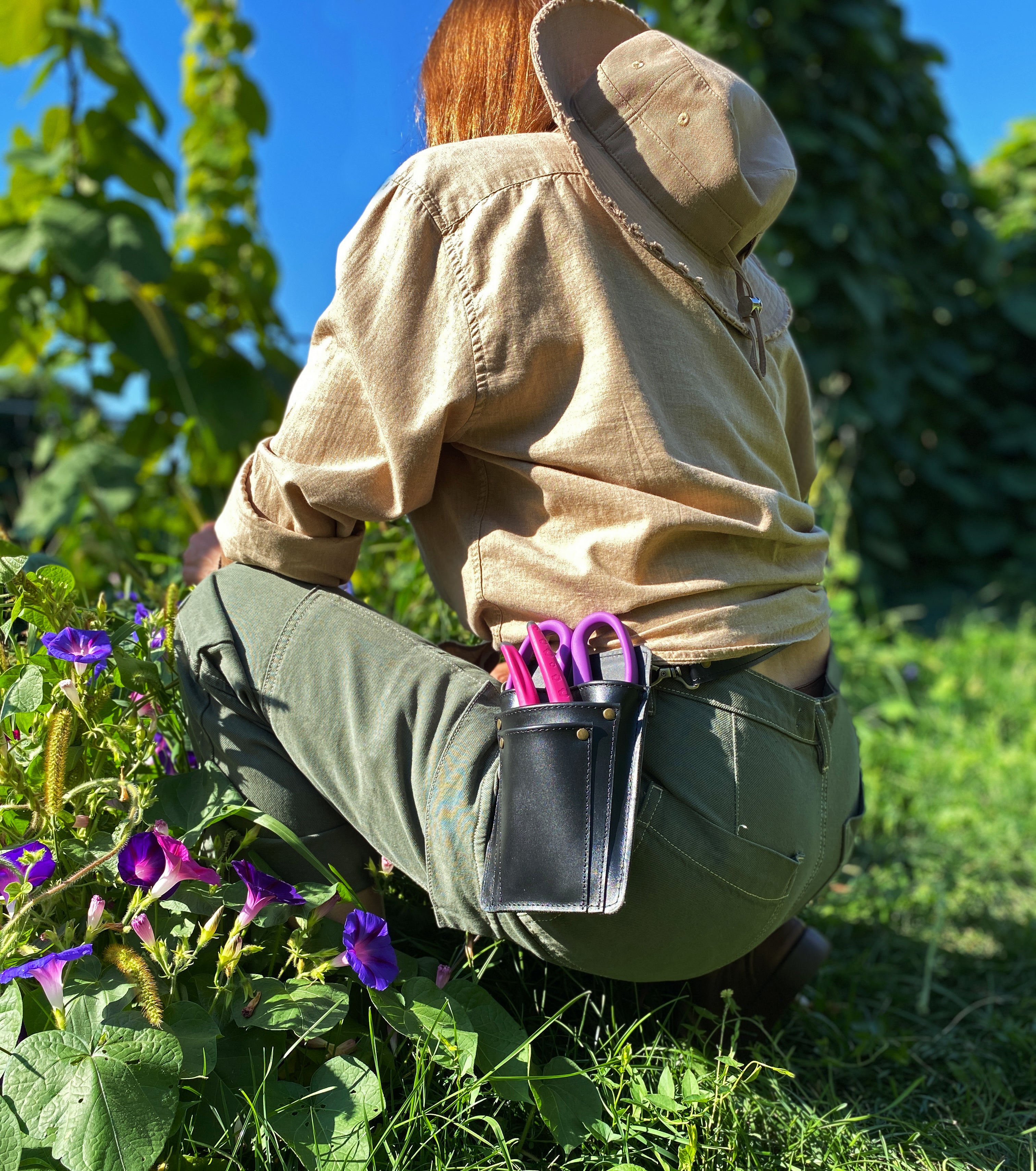 Leather Tool Belt , Floral Tools, Gardener Tool Set, Flower Scissors,